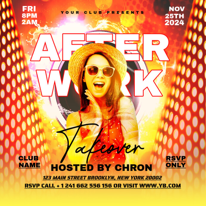 Plantilla de Red Maximalist After Work Instagram Post | PosterMyWall