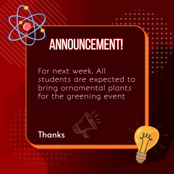 Copy of Red Maximalist Announcement Templates Instagr | PosterMyWall