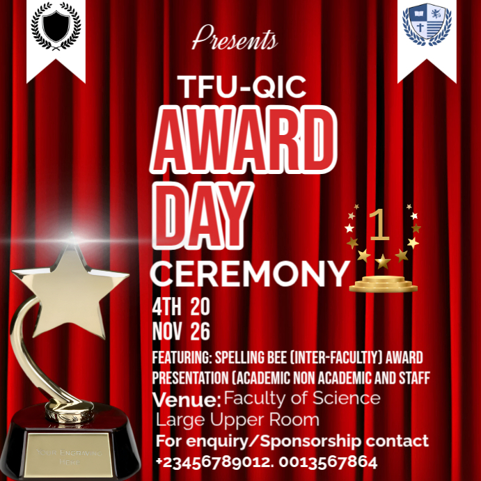 Red Maximalist Award Day Ceremony Square (1:1 Template | PosterMyWall