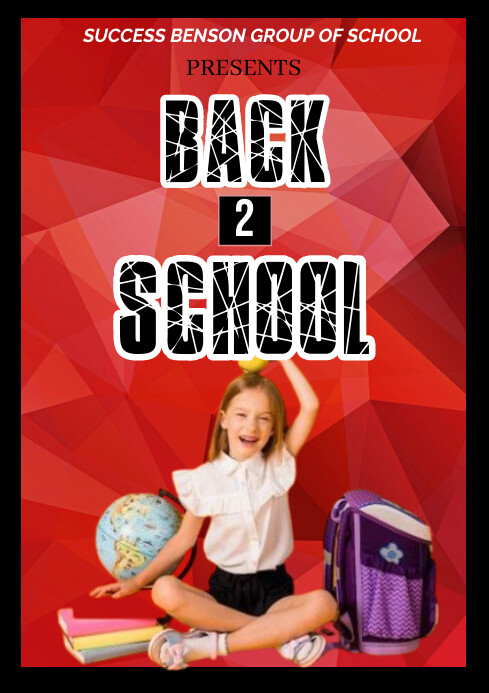 Red Maximalist Back To School Flyer A4 Template | PosterMyWall