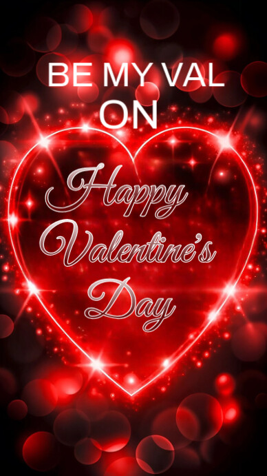 Red Maximalist Be My Val Instagram Story Template | PosterMyWall
