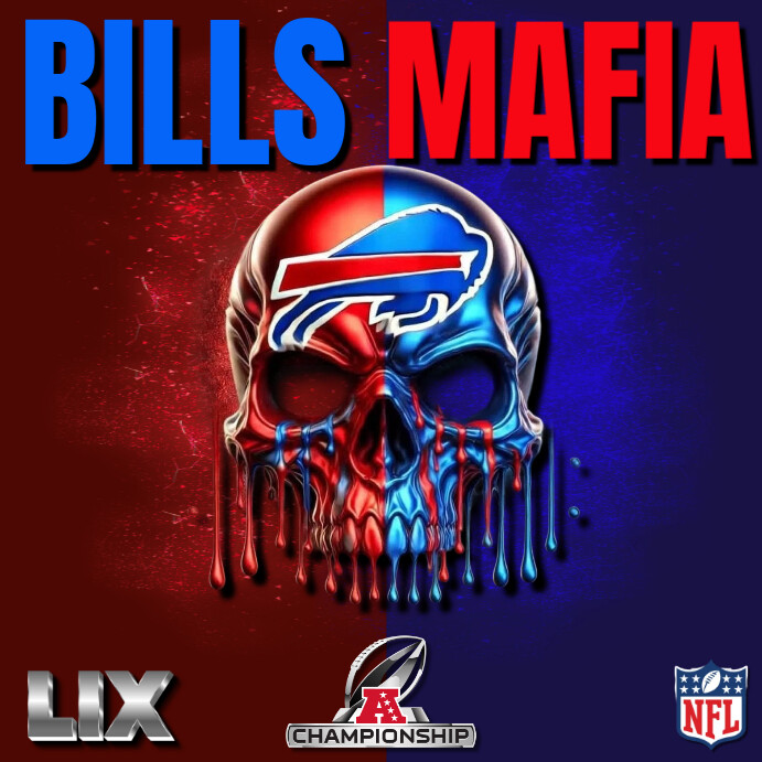 Copy of Red Maximalist Bills Mafia Instagram Post | PosterMyWall