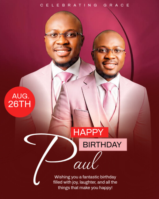 Copy of Red Maximalist Birthday Design Template Instagram Portrait ...