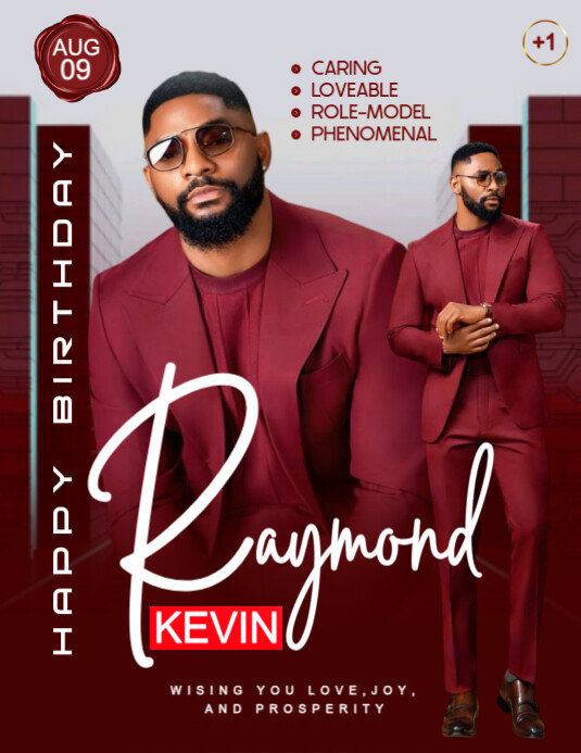 Copy of Red Maximalist Birthday Flyer Flyer (us Letter) | PosterMyWall