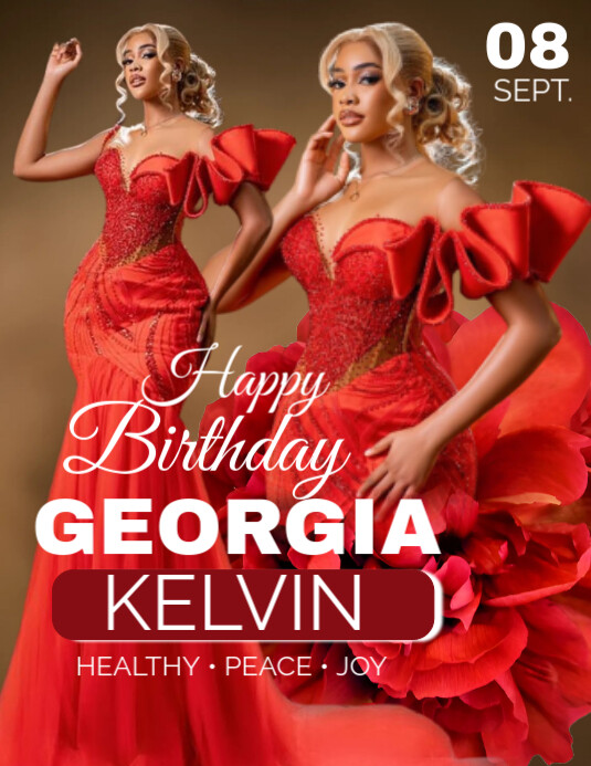 Copy of Red Maximalist Birthday Joy Flyer (us Letter) | PosterMyWall