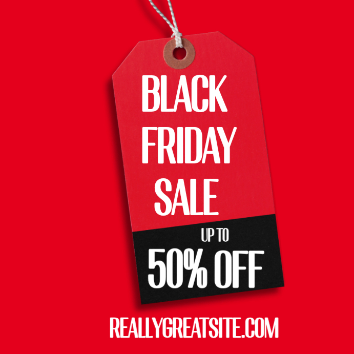 Red Maximalist Black Friday Sale Instagram Post Template | PosterMyWall