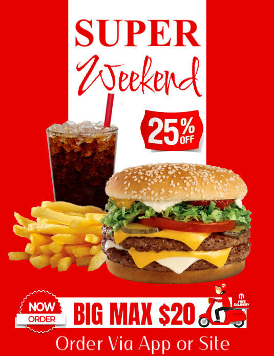 Copy of Red Maximalist Bugger Deal Flyer (us Letter) | PosterMyWall