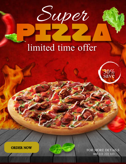 Copy of Red Maximalist Burger Menu Flyer (us Letter) | PosterMyWall