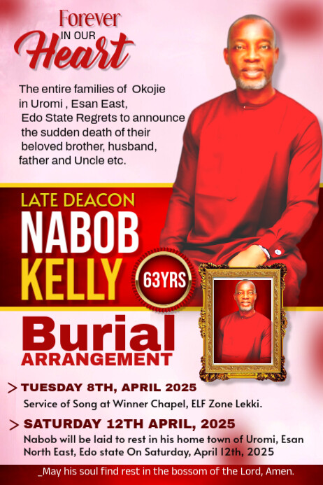 Red Maximalist Burial Poster Design Poster Template | PosterMyWall