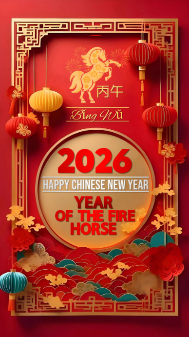 Red Maximalist Chinese New Year 2026 – Year Of The Fire Horse ...