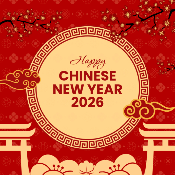 Red Maximalist Chinese New Year Instagram Post Template | PosterMyWall