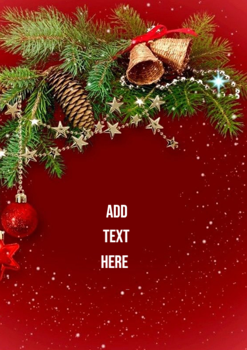 Plantilla de Red Maximalist Christmas Card Background A3 | PosterMyWall