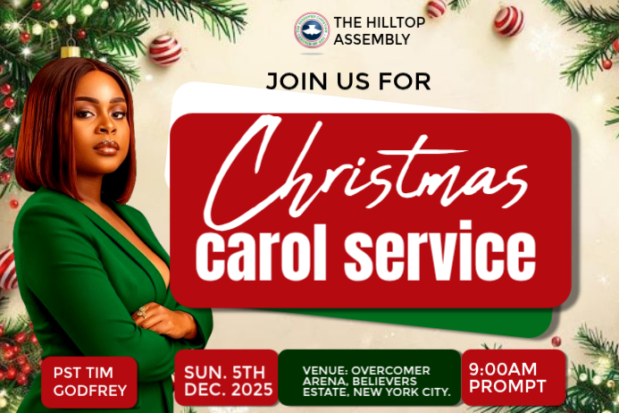 Red Maximalist Christmas Carol Poster Template | PosterMyWall