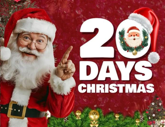 Red Maximalist Christmas Countdown Flyer (us Letter) Template ...