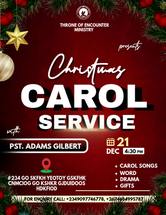 Copy of Red Maximalist Christmas Design Flyer (us Letter) | PosterMyWall