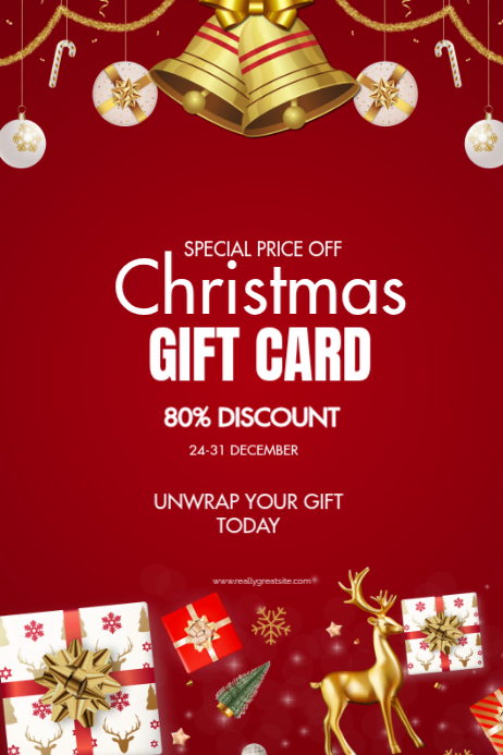 Red Maximalist Christmas Gift Posters 2025 Poster Template | PosterMyWall