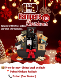 Red Maximalist Christmas Hamper Flyer (us Letter) Template | PosterMyWall