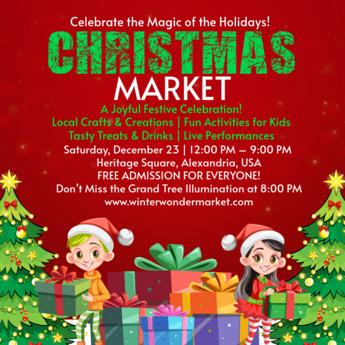 Red Maximalist Christmas Market,christmas 2024,party,event Instagram ...