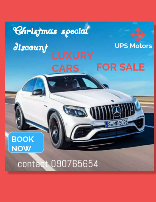 Red Maximalist Christmas Special Discount Luxury Car For Sale Flyer (us ...