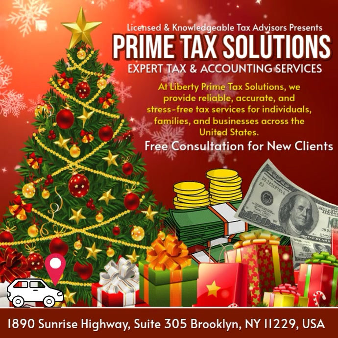 Red Maximalist Christmas Tax Prep Flyer Instagram Post Template ...