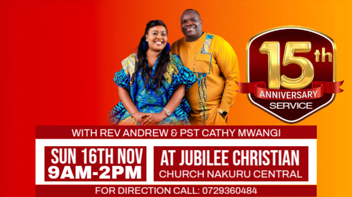 Red Maximalist Church Anniversary Youtube Thumbnail Template | PosterMyWall