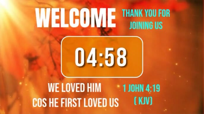 Red Maximalist Church Countdown Timer Digital Display (16:9) Template ...