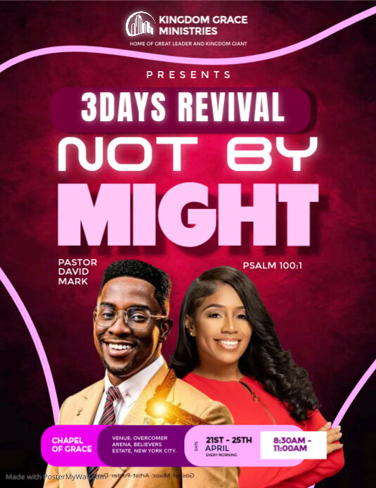 Red Maximalist Church Flyer (us Letter) Template | PosterMyWall