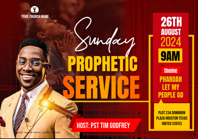 Modèle Red Maximalist Church Flyer A5 | PosterMyWall