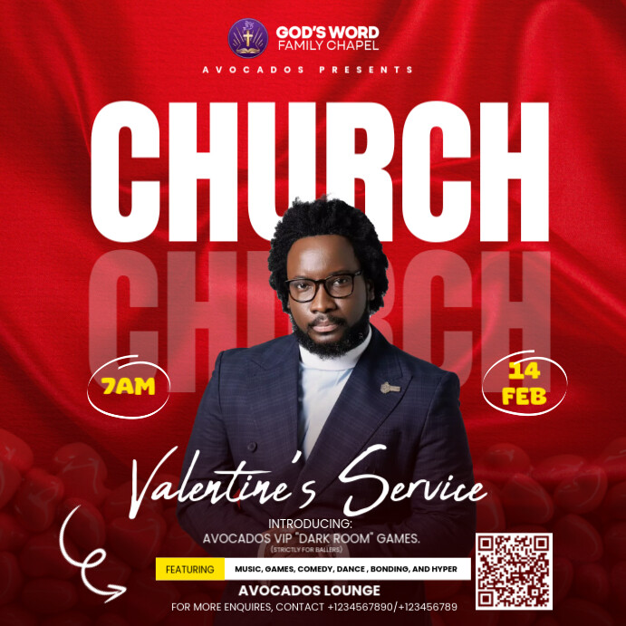 Copy of Red Maximalist Church Flyer Instagram Post | PosterMyWall