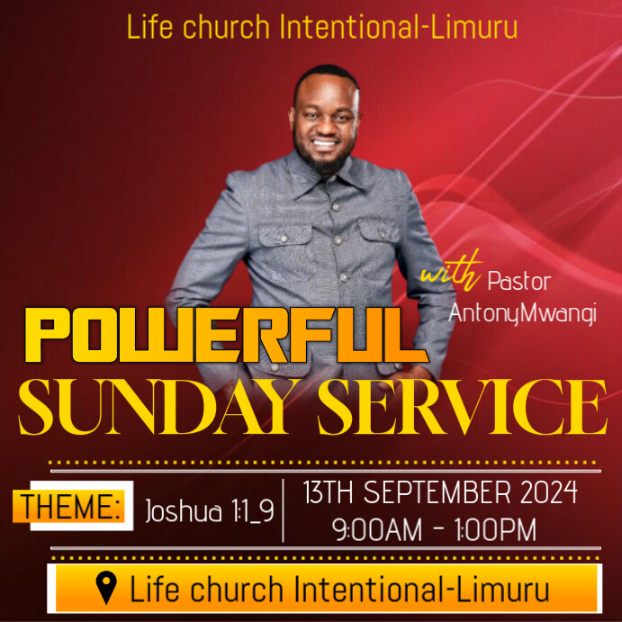 Modèle Red Maximalist Church Flyer Instagram Post | PosterMyWall