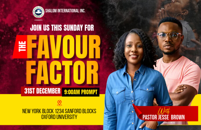 Red Maximalist Church Flyers Tabloid Template | PosterMyWall