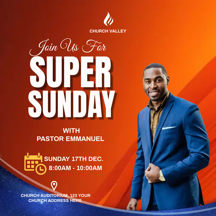 Red Maximalist Church Instagram Post Template | PosterMyWall