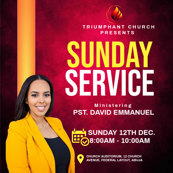 Copy of Red Maximalist Church Instagram Post | PosterMyWall