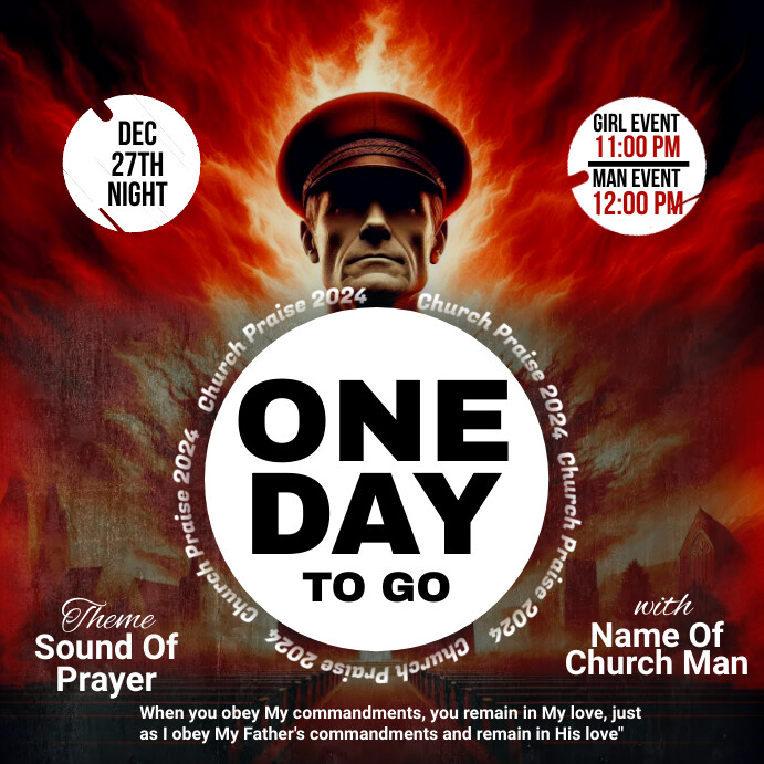 Red Maximalist Church Praise 2024 Instagram P Template | PosterMyWall