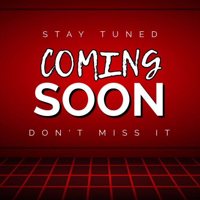 Red Maximalist Coming Soon Announcement Notification Posters Instagram ...
