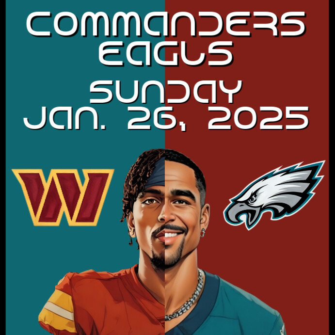 Red Maximalist Commanders Eagles Side By Side Game Instagram Post ...