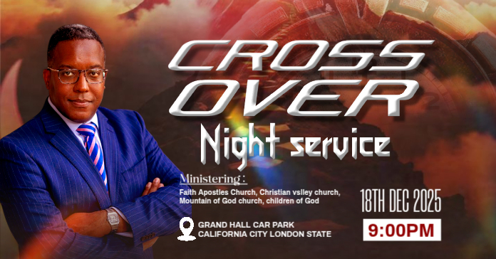 Red Maximalist Crossover Service Invitation Template Facebook Ad ...