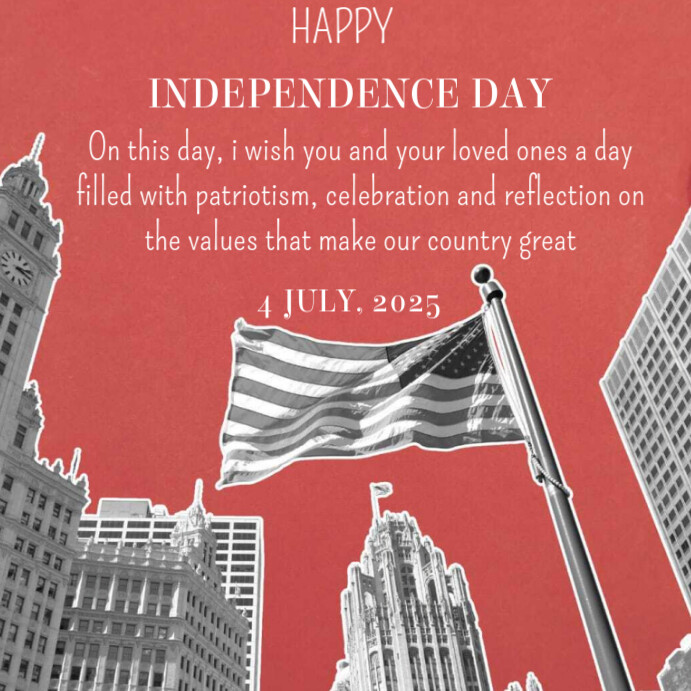 Modèle Red Maximalist Day Independence Instagram Post | PosterMyWall