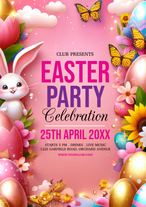 Copy of Red Maximalist Easter Bash Invitation, Spring Party Invitation ...