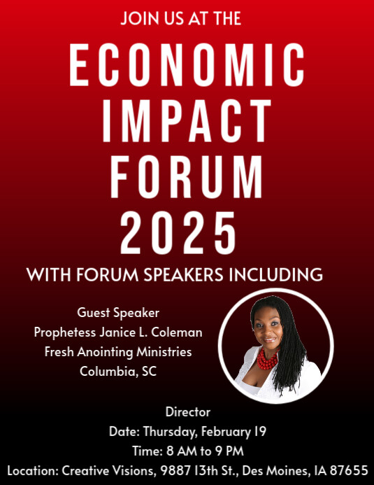 Copy of Red Maximalist Economic Impact Forum Flyer (us Letter ...
