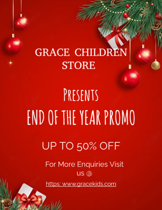 Red Maximalist End Of The Year Promo Flyer (us Letter) Template ...