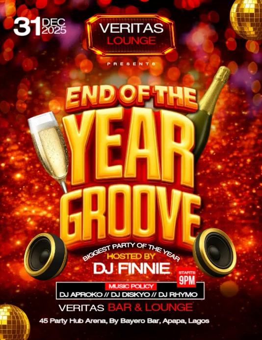 Red Maximalist End Of Year Party Template Flyer (us Letter) | PosterMyWall