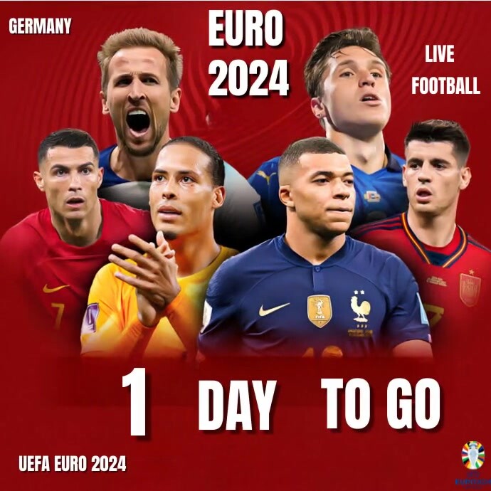 Red Maximalist Euro 2024 Video Instagram Post Template | PosterMyWall