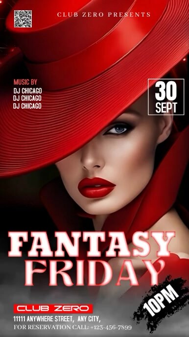 Red Maximalist Fantasy Friday Instagram Reel Template | PosterMyWall