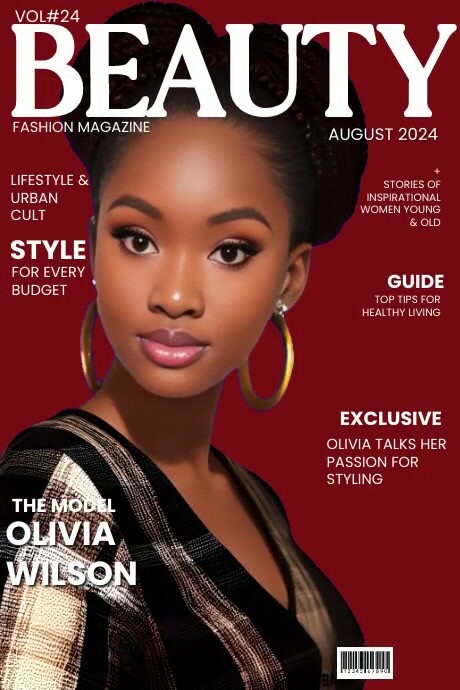 Plantilla de Red Maximalist Fashion Magazine Cover Poster | PosterMyWall