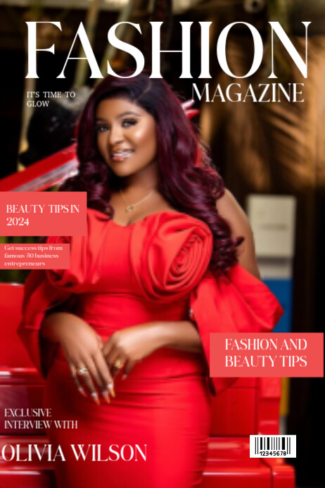 Copy of Red Maximalist Fashion Magazine Cover Poster | PosterMyWall