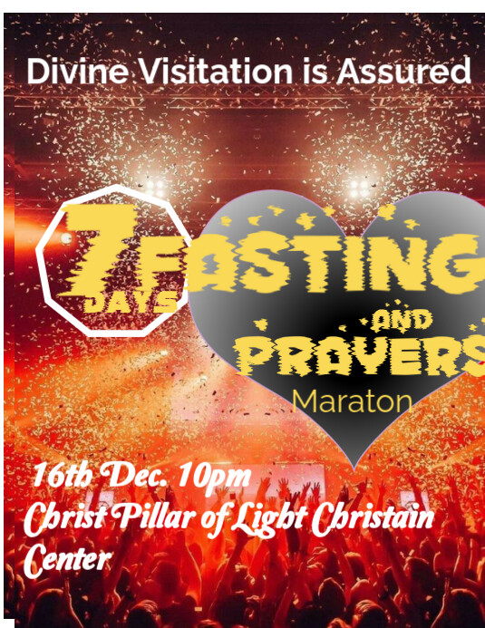 Red Maximalist Fasting And Prayer Flyer (us Letter) Template | PosterMyWall