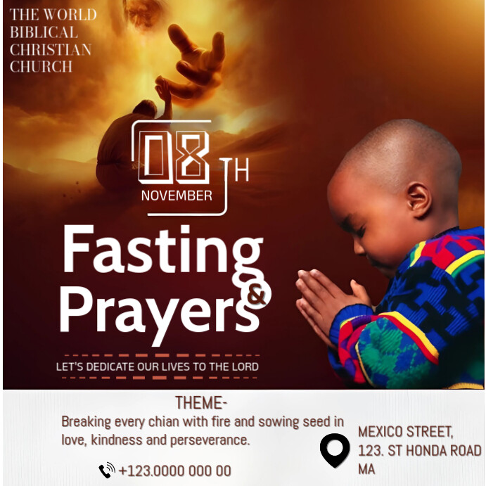 Copy of Red Maximalist Fasting And Prayers Flyer Instagram Post ...