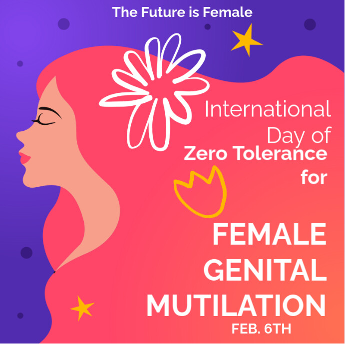 Red Maximalist Female Genital Mutilation Awareness Instagram Post ...