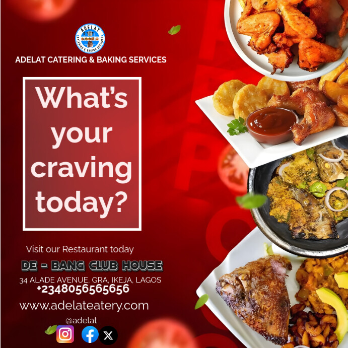 Red Maximalist Food Vendor Promo Instagram Post Template | PosterMyWall